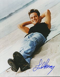 Luke Perry Autographed Photos Frame